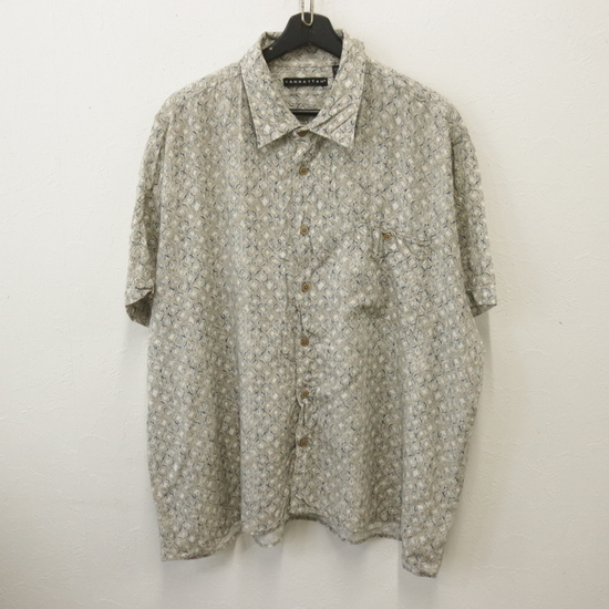 Yahoo!オークション - R271 2000年代製 MANHATTAN 半袖レーヨンシャツ ...