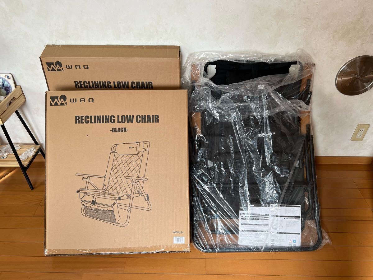 Yahoo!オークション - WAQリクライニングローチェア(WAQ-RLC1) ブラッ...