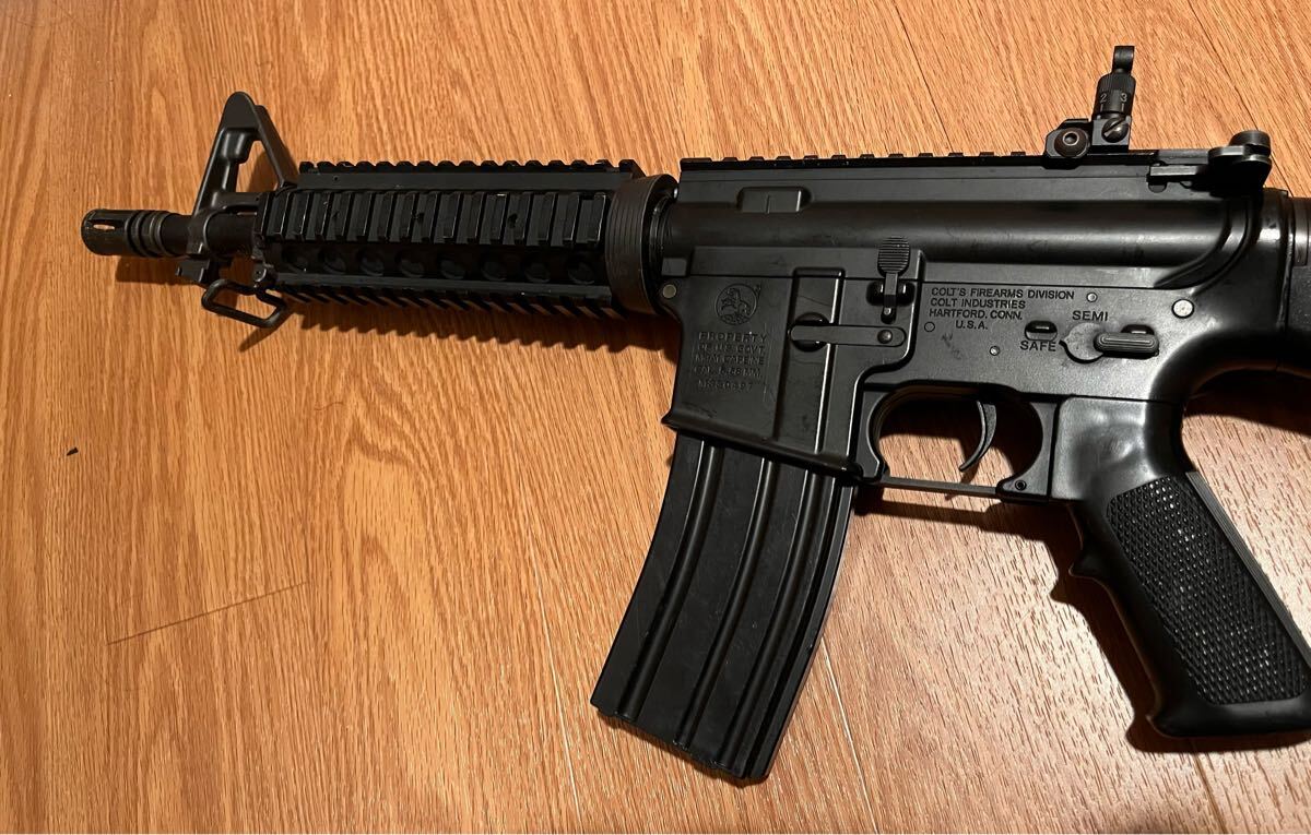 Yahoo!オークション - マルイM4 CRW ハイサイクルカスタム 長掛け面ホ...