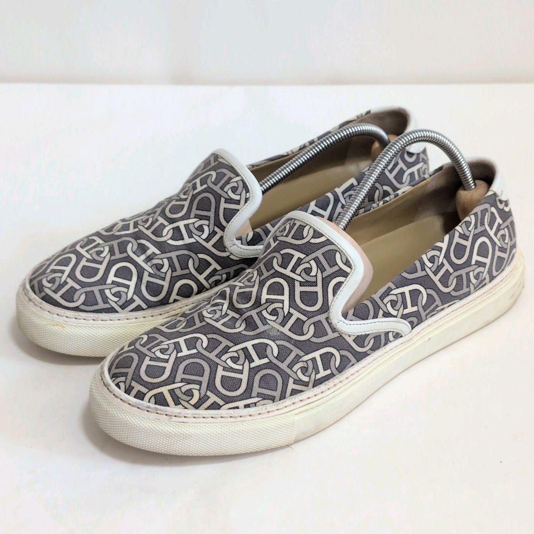 Yahoo!オークション - Herms エルメス スリッポン シェーヌダンクル 42...