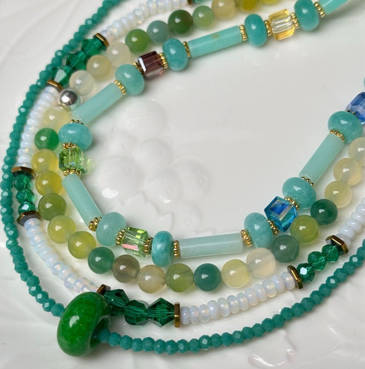 Yahoo!オークション - 綺麗72gセットq売り72g 天然石ネックレス ヒスイ...