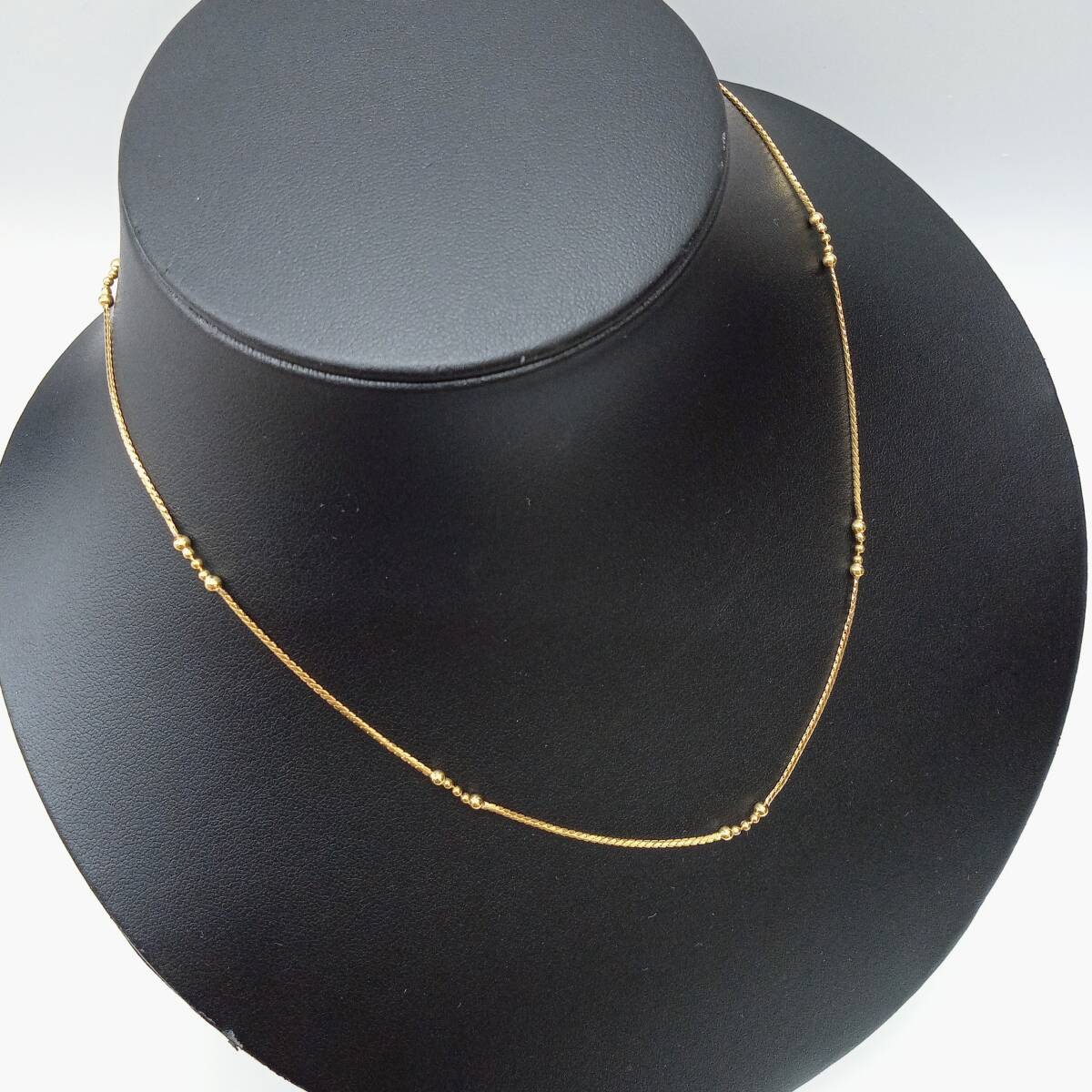 Yahoo!オークション - K18 42cm 4.4g ネックレス チェーン スネーク ボ...