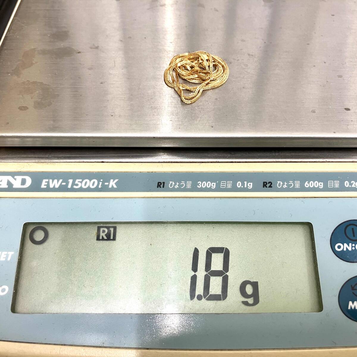 Yahoo!オークション - チェーン ネックレス K18 750 50cm 1.8g 金 イエ...