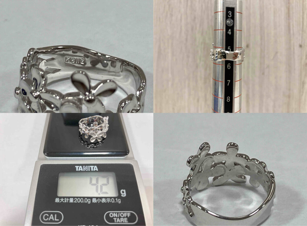 Yahoo!オークション - K18WG/#5.5/4.2g/リング