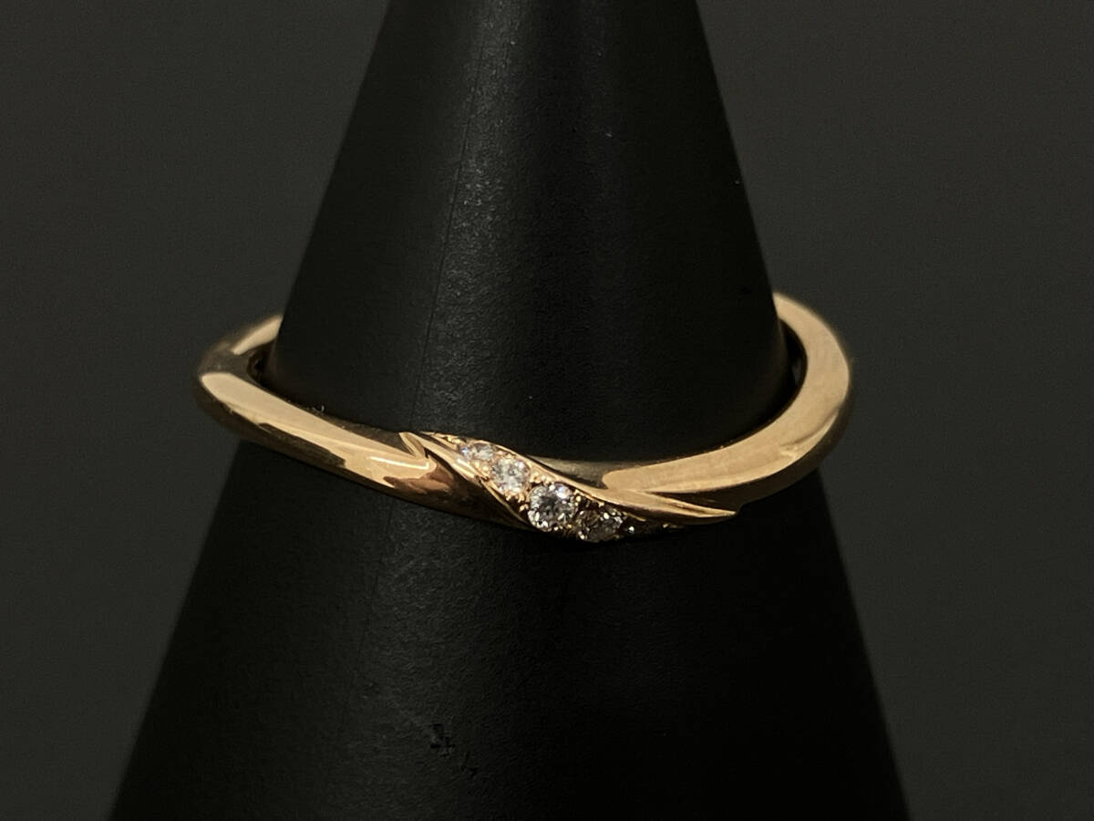 Yahoo!オークション - K18 D付 #6.5 1.4g リング 指輪 750 金 ゴールド...