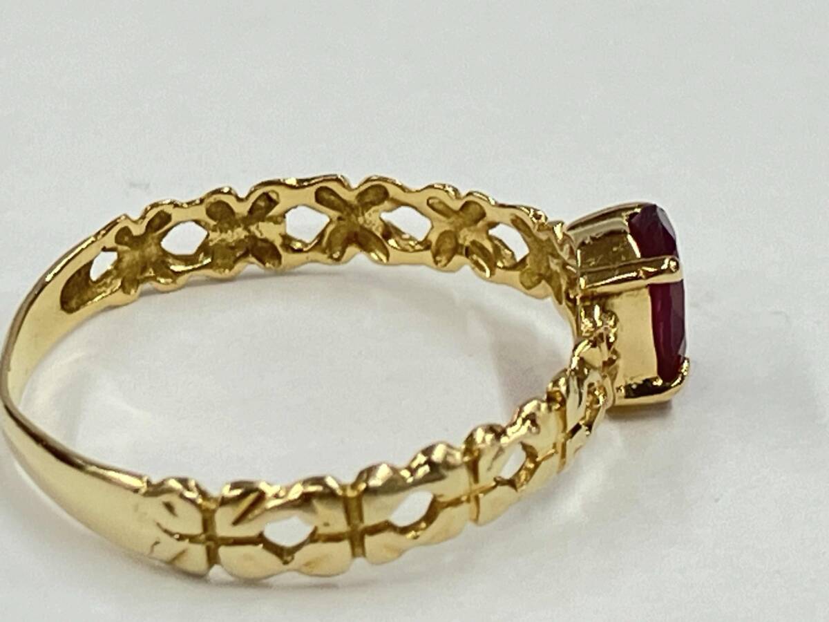 Yahoo!オークション - K18 ＃4.5 総重量0.8g カラーストーン付 デザイ...