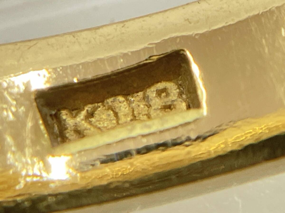 Yahoo!オークション - K18 #9 総重量2.7g 平打ちリング