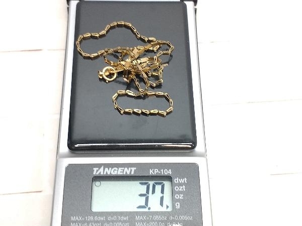 Yahoo!オークション - K18 デザインチェーンネックレス 3.7g 40cm 2mm...