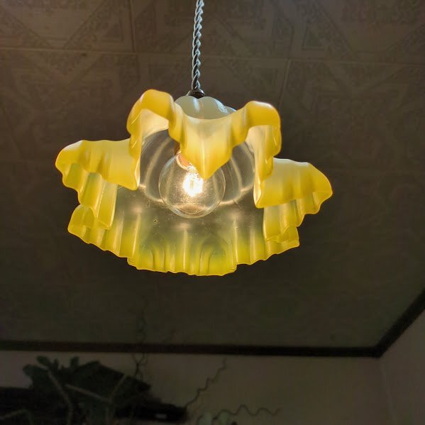 Yahoo!オークション - フランスアンティーク 黄色【41-TK05】 ガラスシ...