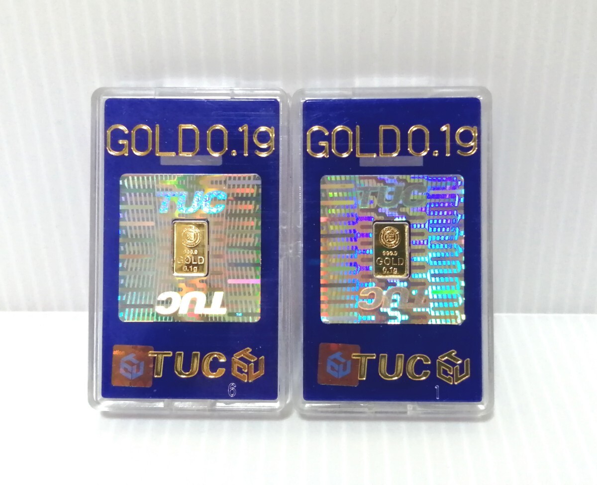 Yahoo!オークション - 即決 2個セット 純金 インゴット 0.1g K24 24金...