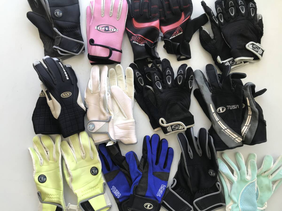 Yahoo!オークション - TUSA.AQUALUNG.SASダイビンググローブ×12セット