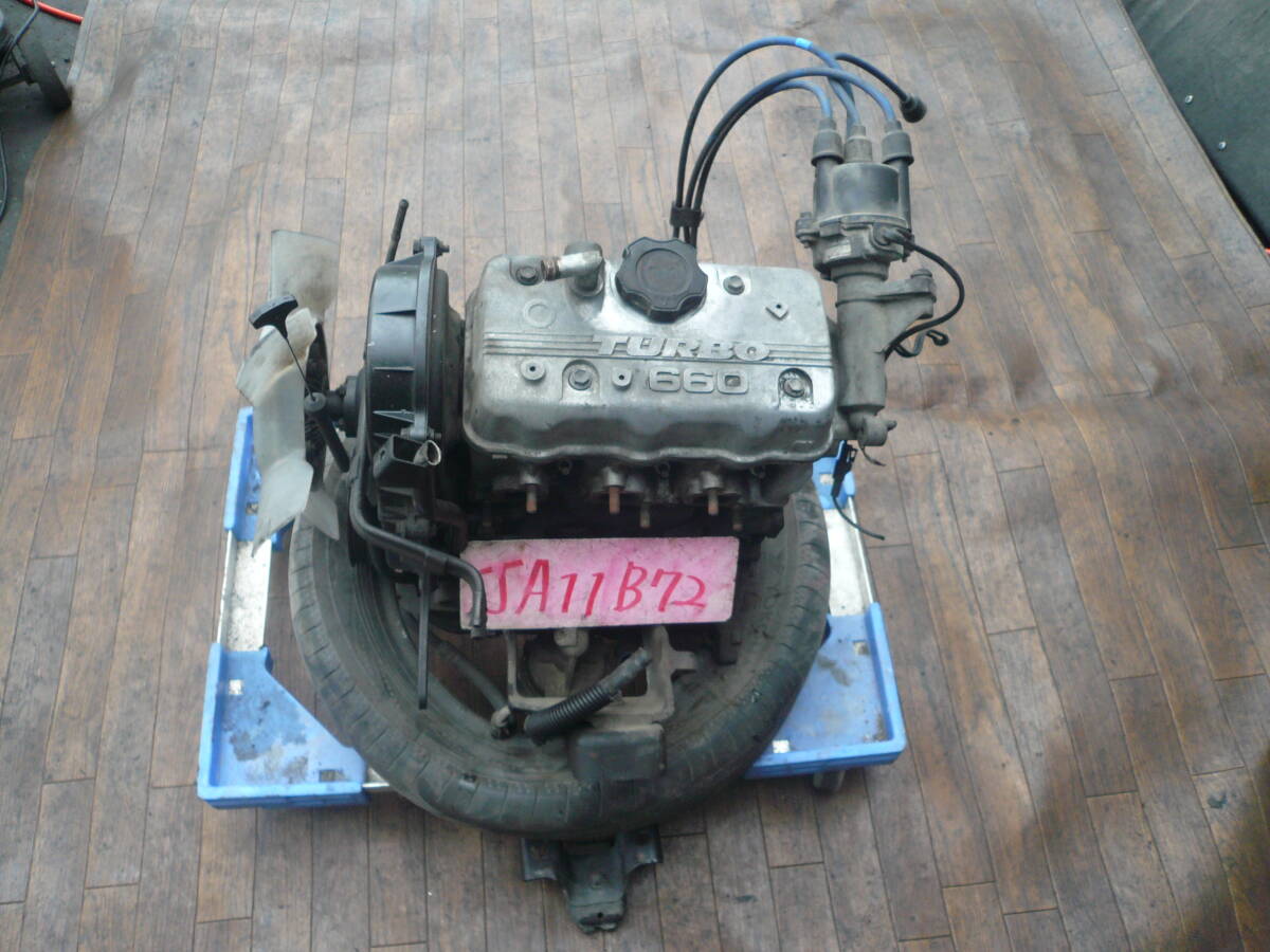 Yahoo!オークション - B72 ジムニー JA11 エンジン本体 F6A ...