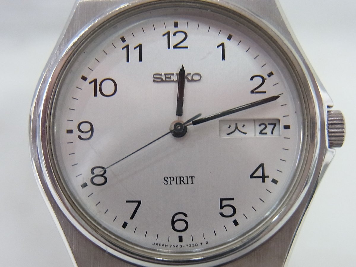 Yahoo!オークション - 1円～【稼働】セイコー SEIKO スピリット 7N43-7...