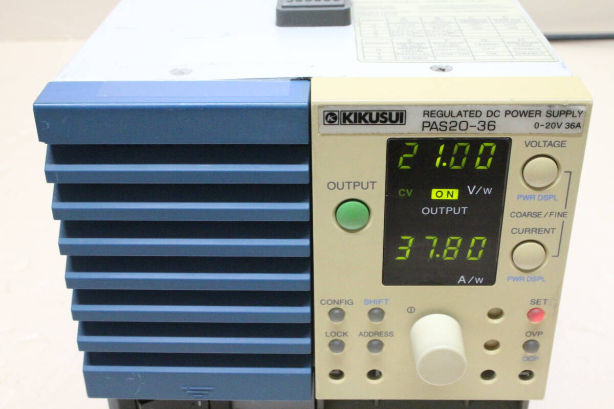 Yahoo!オークション - KIKUSUI PAS20-36 直流安定化電源 ジャンク 菊水...