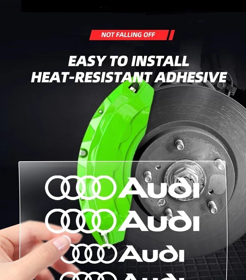 Yahoo!オークション - アウディ 耐熱ステッカー 6P ブレーキキャリパー...