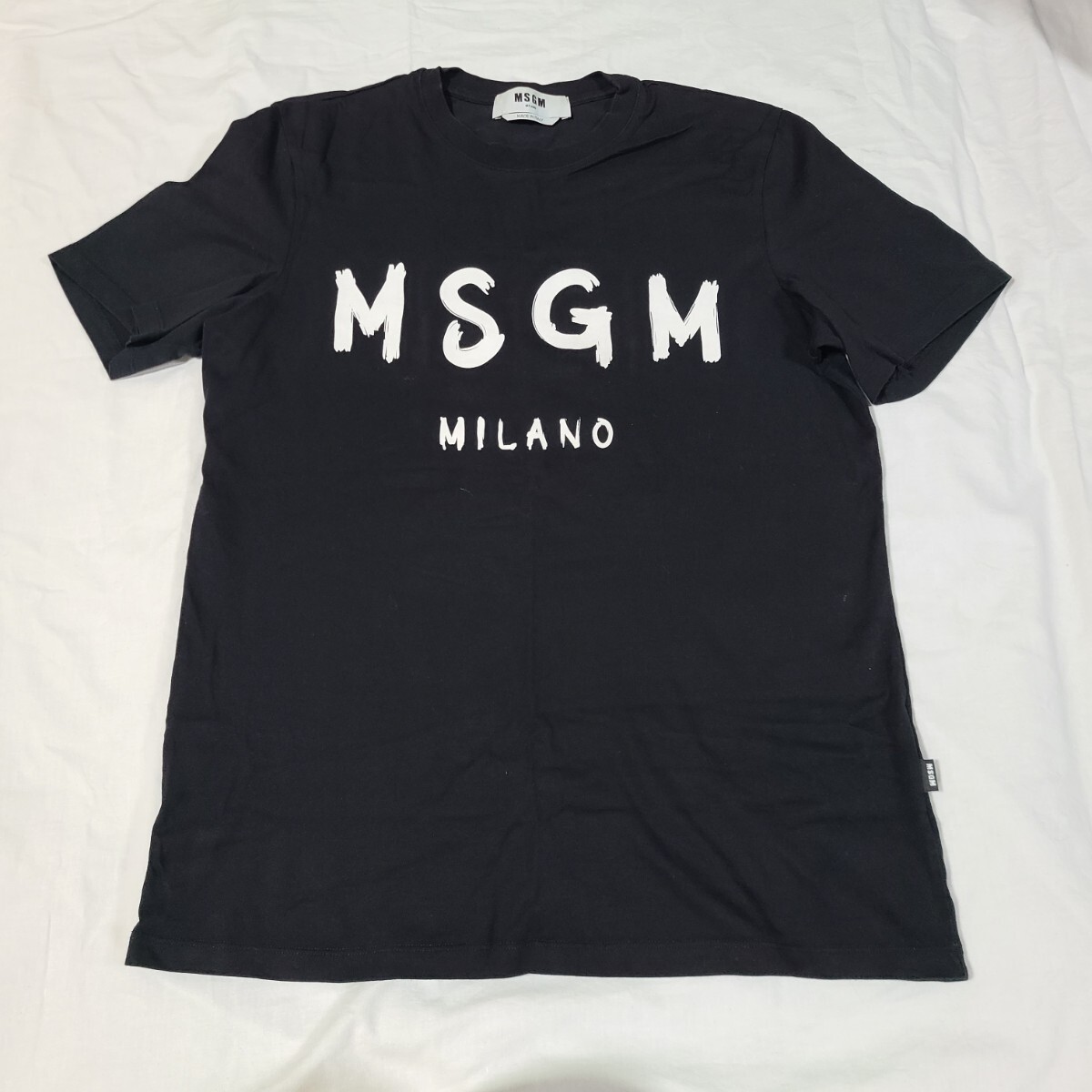 Yahoo!オークション - MSGM XSサイズ(日本Mサイズ相当) 黒 男女兼用 T...