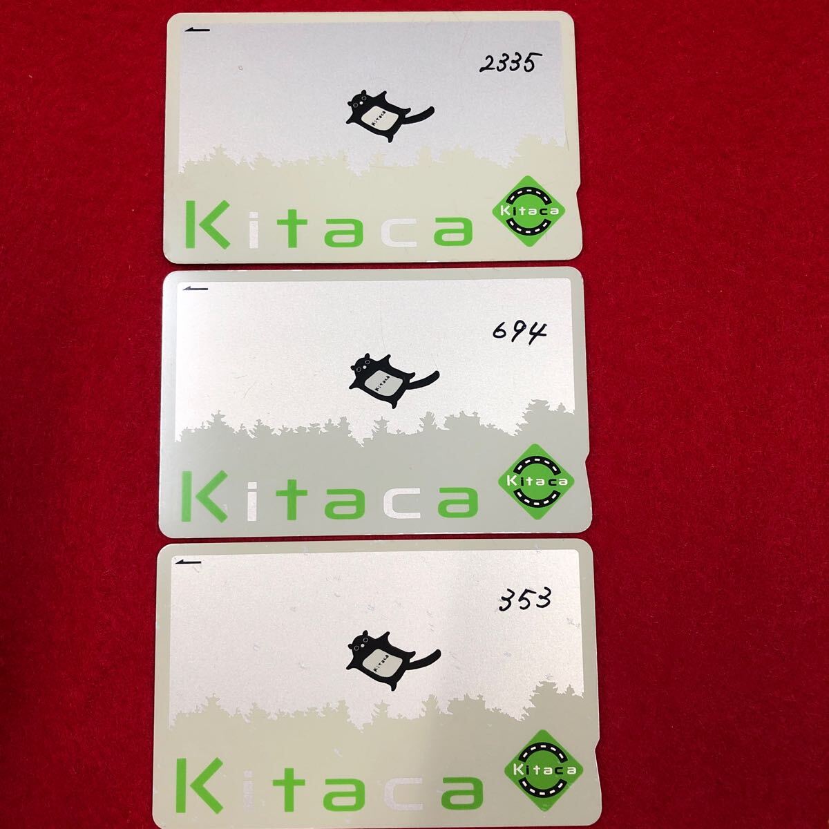 Yahoo!オークション - MH3155 残高あり Kitaca キタカ 3枚 交通系ICカ...