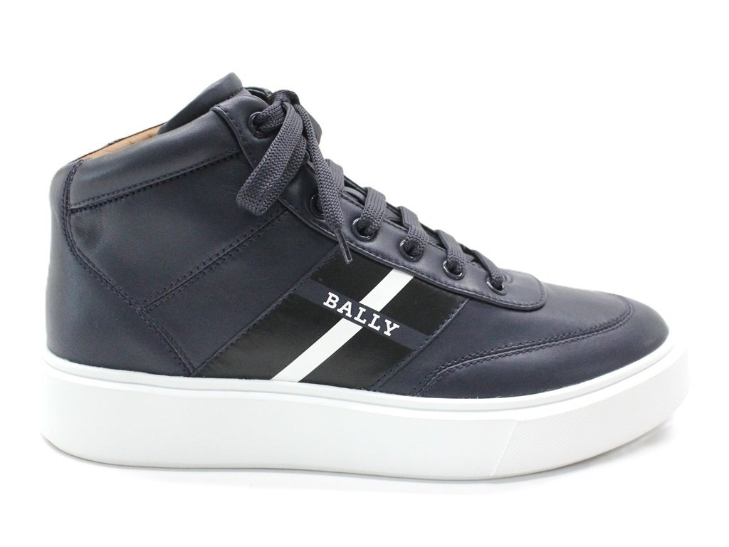 Yahoo!オークション - 12万新品 7=26cm BALLYバリーストライプレザーミ...