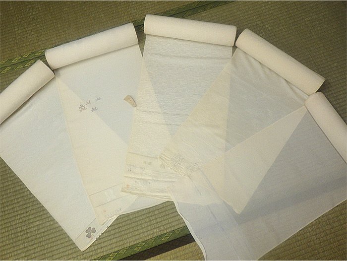 Yahoo!オークション - 反物 白生地 夏用含む5点セット 総重量約3080g ...