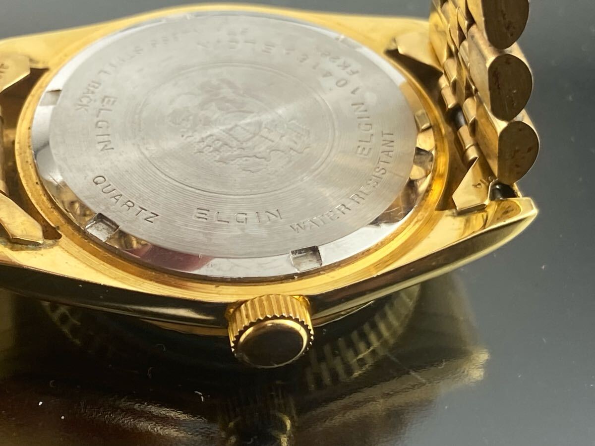 Yahoo!オークション - [A1504]1円～ メンズ腕時計 ELGIN エルジン デイ...
