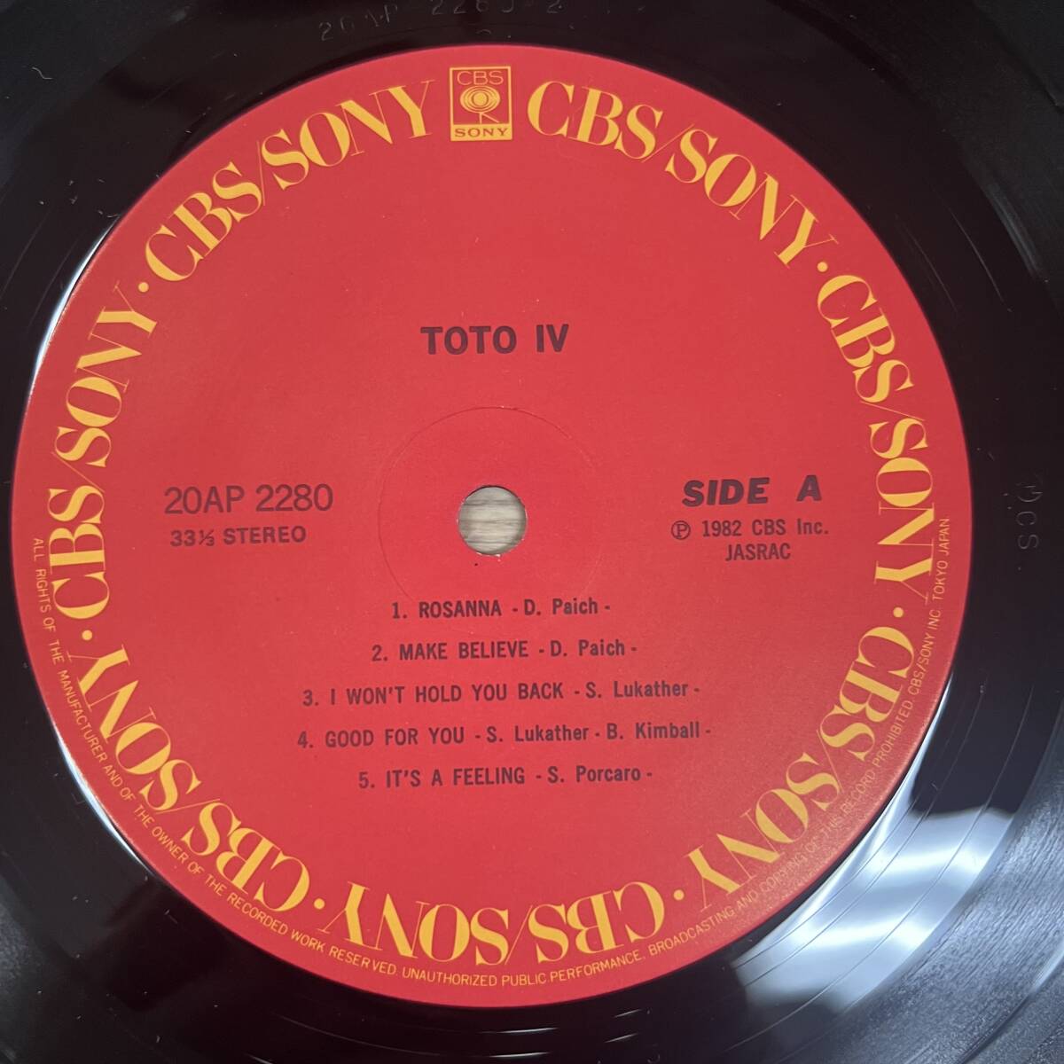 Rock LP / Toto IV 聖なる剣 / CBS Sony 20AP 2280 B0507-06(TOTO)｜売買されたオークション情報、yahooの商品情報をアーカイブ公開 ...