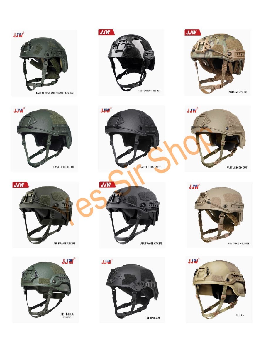 Yahoo!オークション - 実物再現 JJW製 NIJ レベル3A Fast 防弾ヘルメッ...