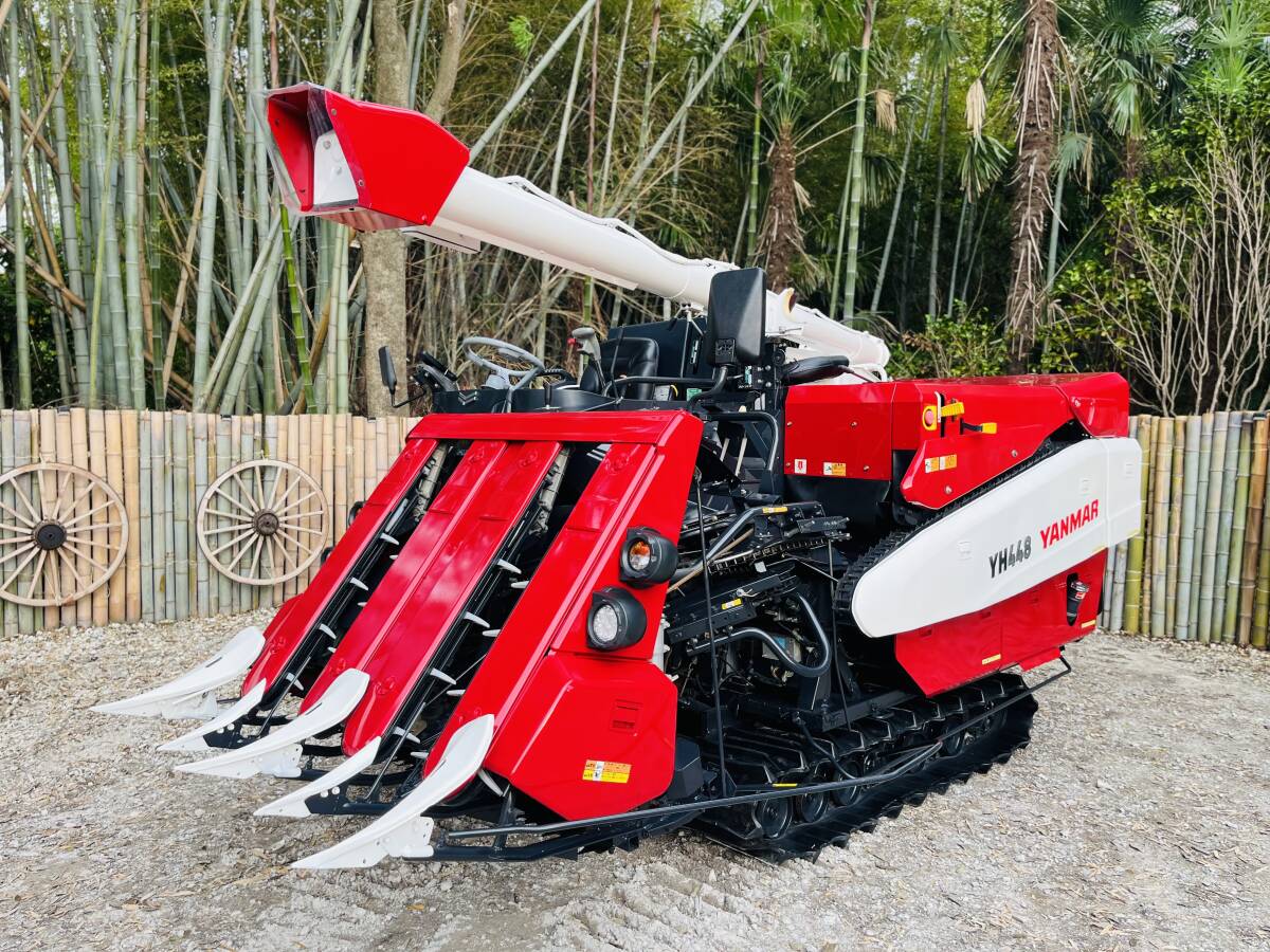 Yahoo!オークション - ヤンマー コンバイン YH448 48馬力 329時間 4条...