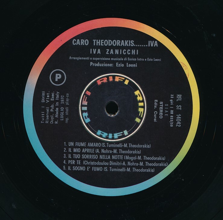 Yahoo!オークション - Y-138 IVA ZANICCHI / CARO THEODORAKIS....IVA ...
