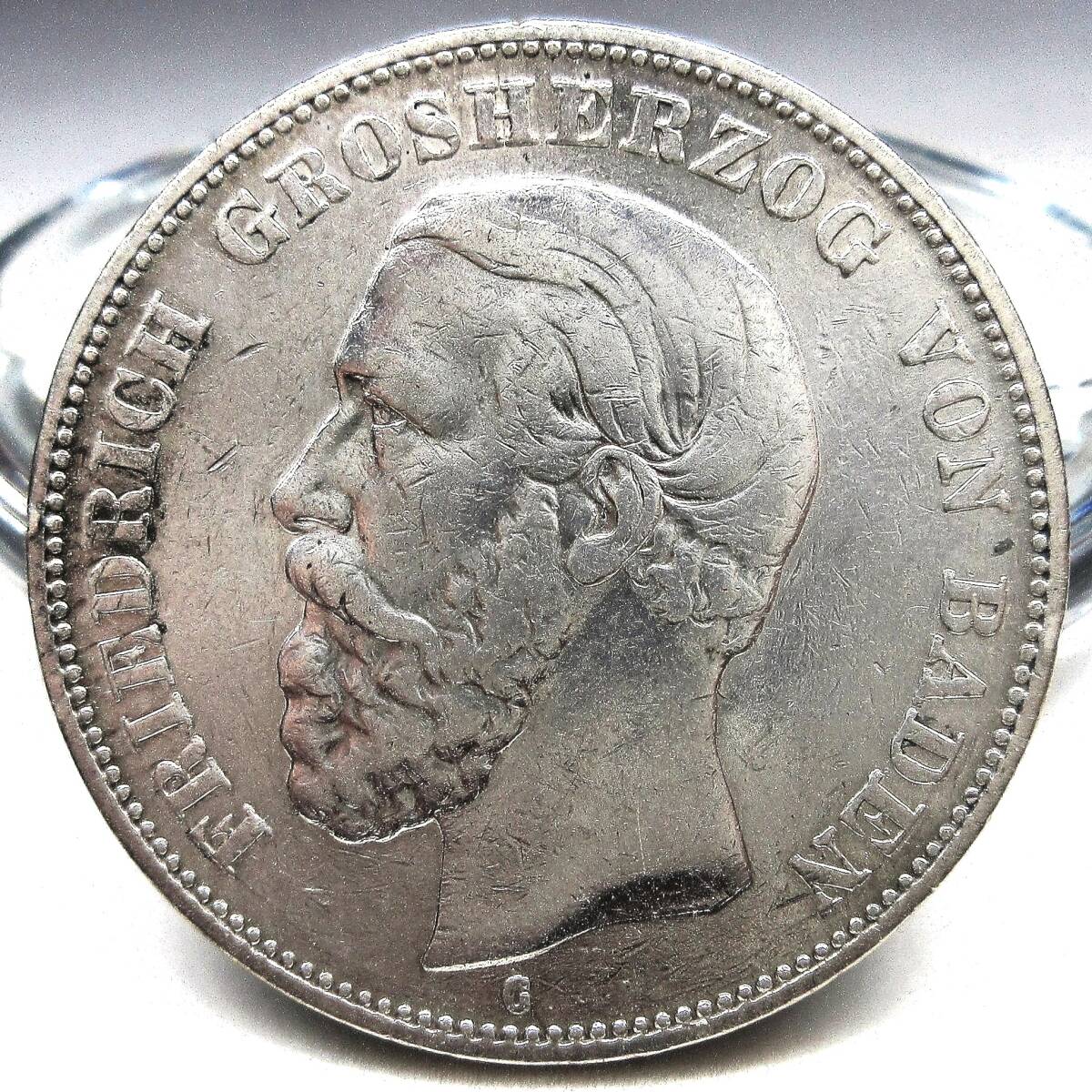 Yahoo!オークション - ドイツ バーデン 5マルク銀貨 1893年G 38.16mm 2...