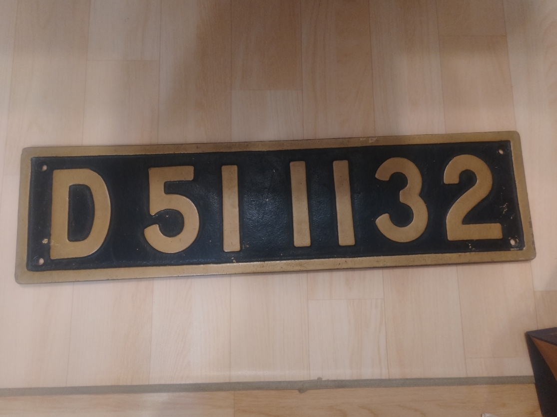 Yahoo!オークション - （ナンバープレート）D51 1132(実物大レ...