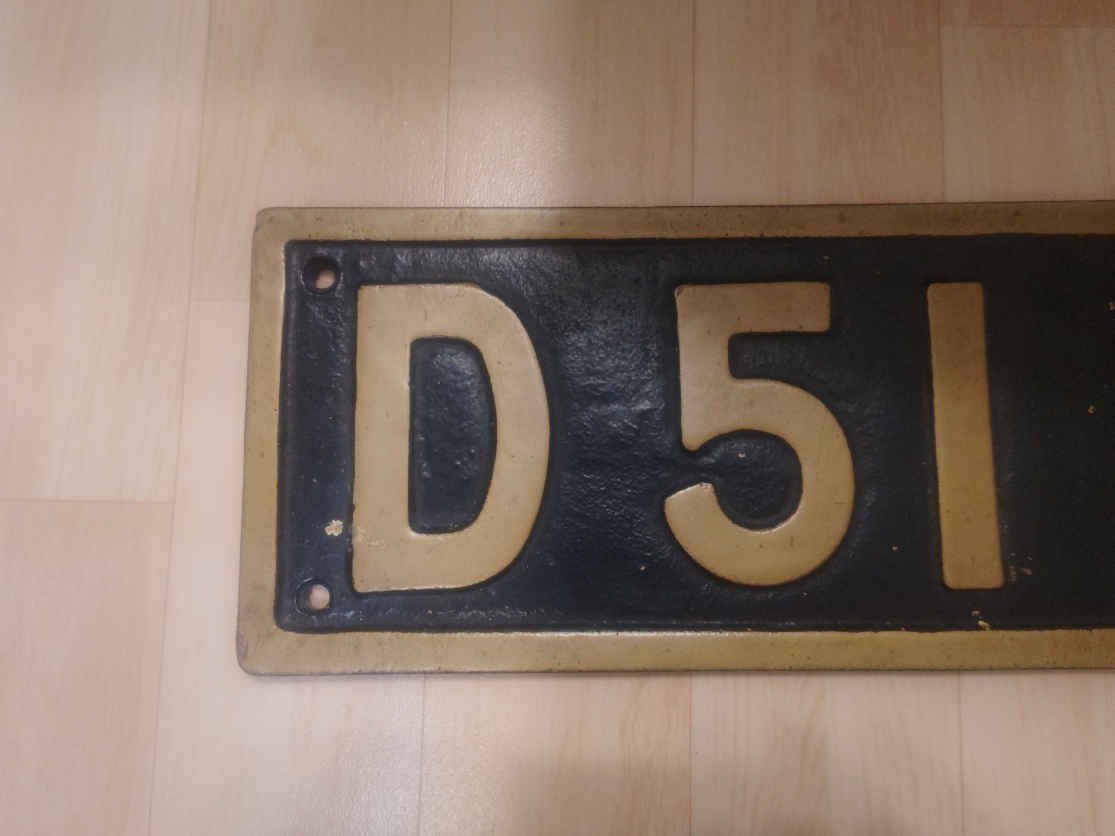 Yahoo!オークション - （ナンバープレート）D51 1132(実物大レ...