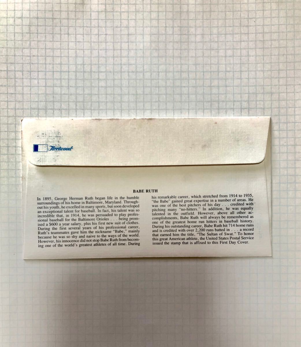 Yahoo!オークション - ベーブ・ルース 切手 初日カバー FDC 1983 野球 ...