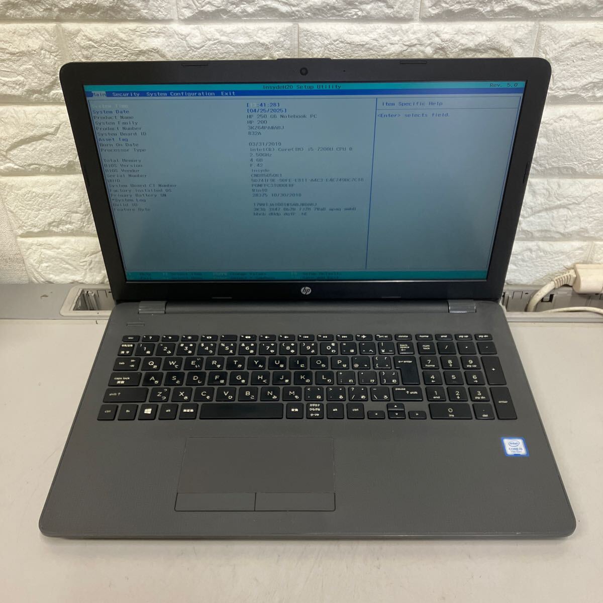 Yahoo!オークション - G195 HP ノートパソコン 250 G7 Core i5 7200U ...