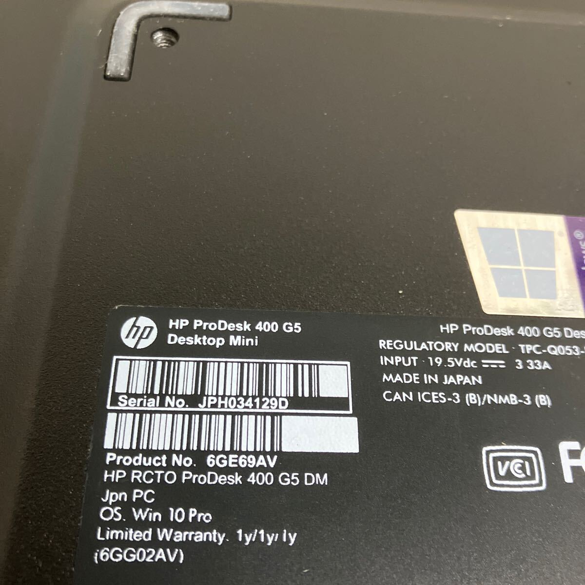 Yahoo!オークション - K134 HP ProDesk 400 G5 Core i5 9500T メモリ 8...