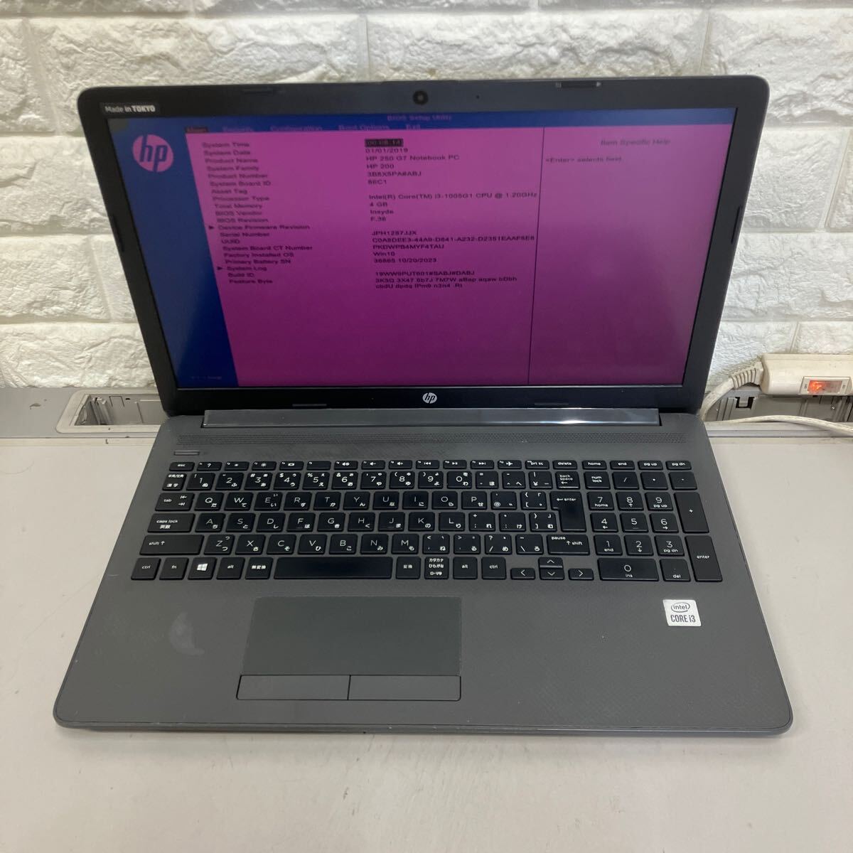 Yahoo!オークション - K162 HP ノートパソコン 250 G7 Core i3 1005G1 ...