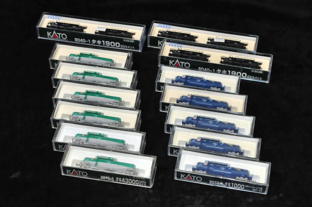 【樂淘letao】日本代購代標第一品牌－KATO 関水金属 N-ゲージ『8040-1タキ1900日立セメント・8037-4タキ1000矢羽マーク付・8013-5タキ43000日本石油』14点 ...