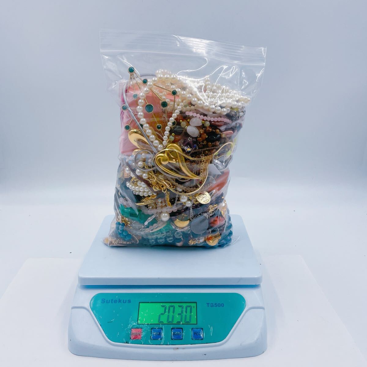 Yahoo!オークション - 5F121アクセサリー まとめ 大量 パール 真珠 ネ...