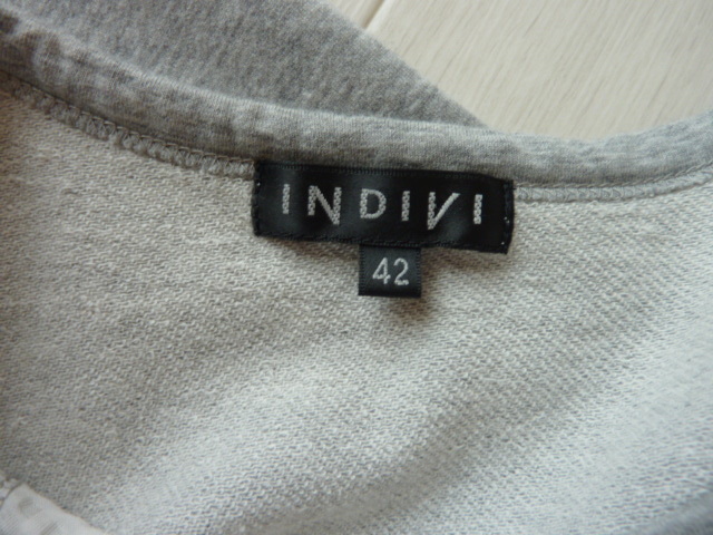 Yahoo!オークション - 大きいサイズ42 インディヴィ INDIVI 半袖 プル...