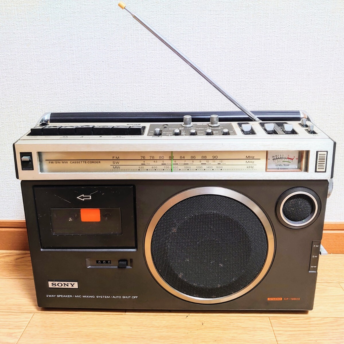 Yahoo!オークション - SONY CF-1980II cassette corder 3band FM SW MW...