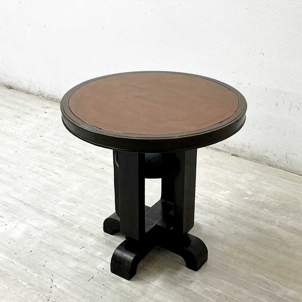 ジャパンビンテージ Japan Vintage サイドテーブル ラウンドテーブル 丸卓 飾り台 ダークブラウン系 H59.5cm アールデコスタイル(サイドテーブル)｜売買されたオークション ...