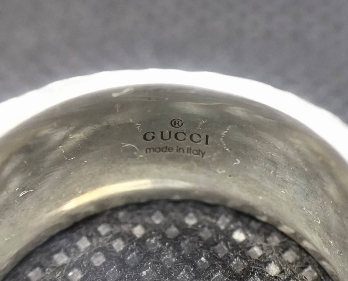Yahoo!オークション - FK1630【現状品】GUCCI Sv925 キャットヘッド GG...