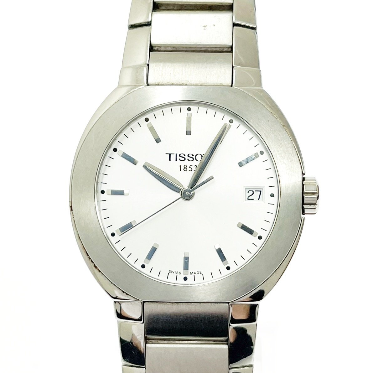 Yahoo!オークション - TISSOT ティソ G471/571 SS シルバー系文字盤 ク...