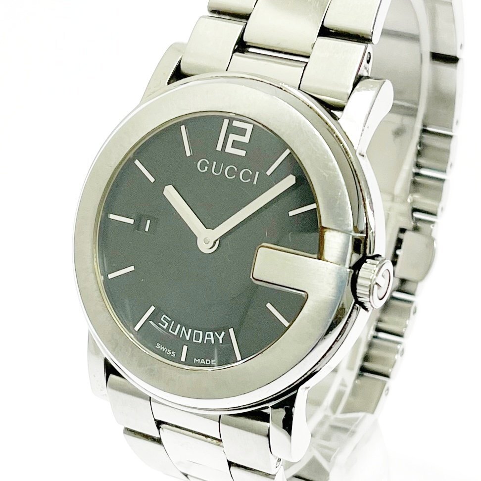 Yahoo!オークション - GUCCI グッチ 101M Gラウンド デイデイト SS ブ...