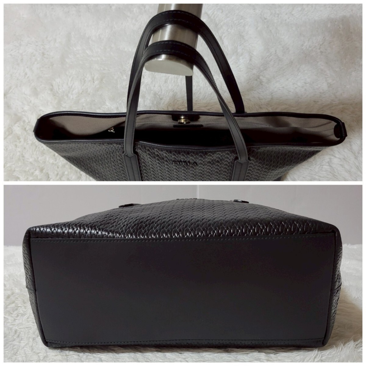 Yahoo!オークション - 【希少/A4】FURLA フルラ アリアナ トートバッグ...