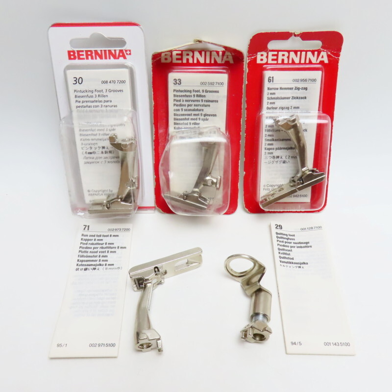Yahoo!オークション - K05-t050 BERNINA ベルニナ ミシン用押さえ 5点...