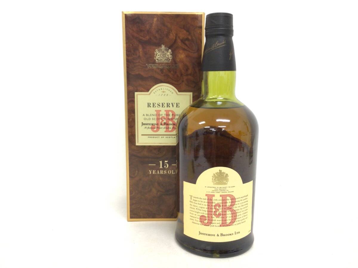 Yahoo!オークション - ウイスキー whisky J&B 15年 750ml 43% 重量番号...