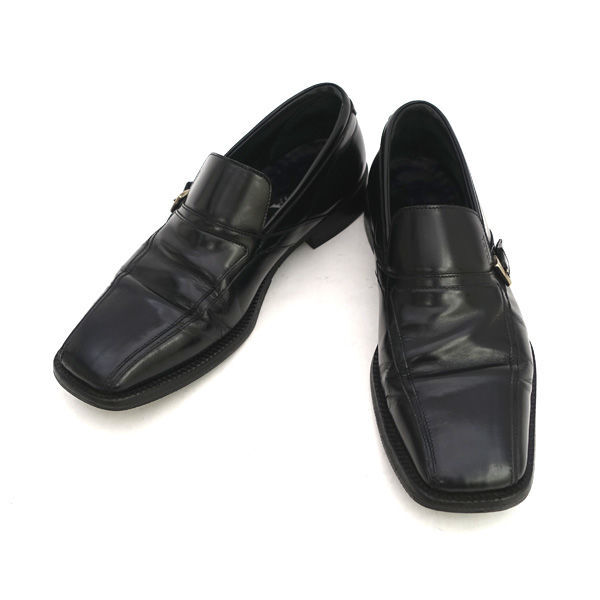 Yahoo!オークション - プラダ ブランド革底シューズ ブラック 25 1555...