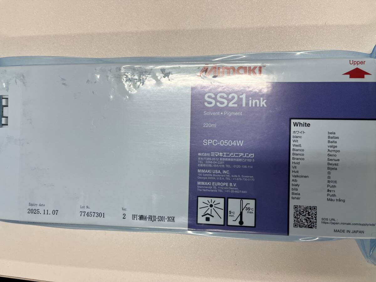 ミマキ MIMAKI SS21 インク 白 WHITE 処分 おまけ(インクジェットカートリッジ)｜売買されたオークション情報、yahooの商品情報をアーカイブ公開 - オークファン ...