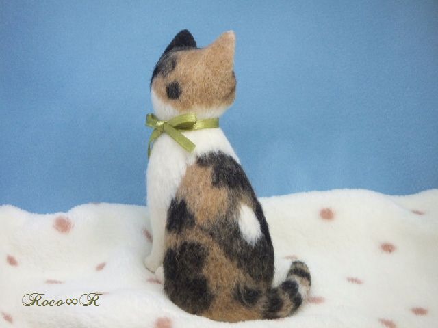 Yahoo!オークション - Roco∞R 羊毛フェルト 三毛猫 子猫 猫 ネコ ハ...