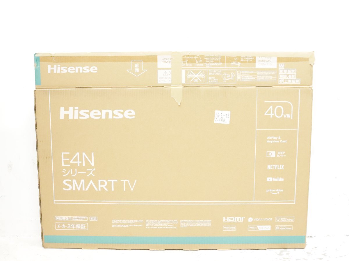 Yahoo!オークション - 美品 2024年製 Hisense ハイセンス 40E4N 40型 ...
